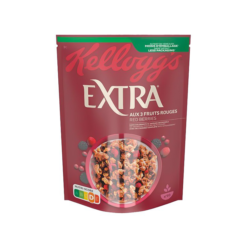 Kelloggs Extra aux 3 Fruits Rouges 500G | Aecor.tn